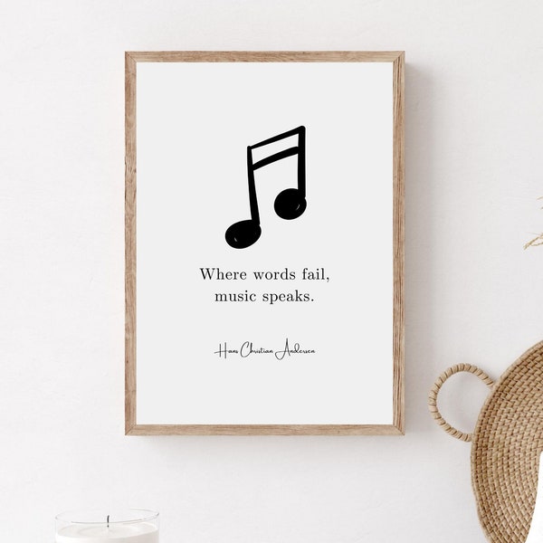 Music Quote Wall Art - Etsy