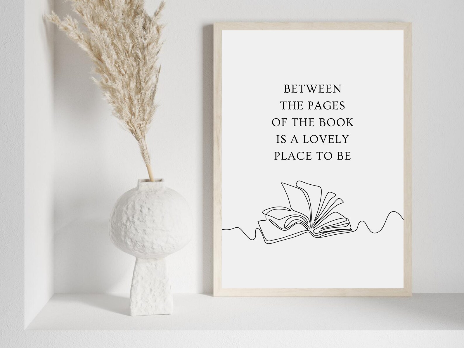 Book Quote Wall Print, Printable Reading Quote Poster, Book Lover ...