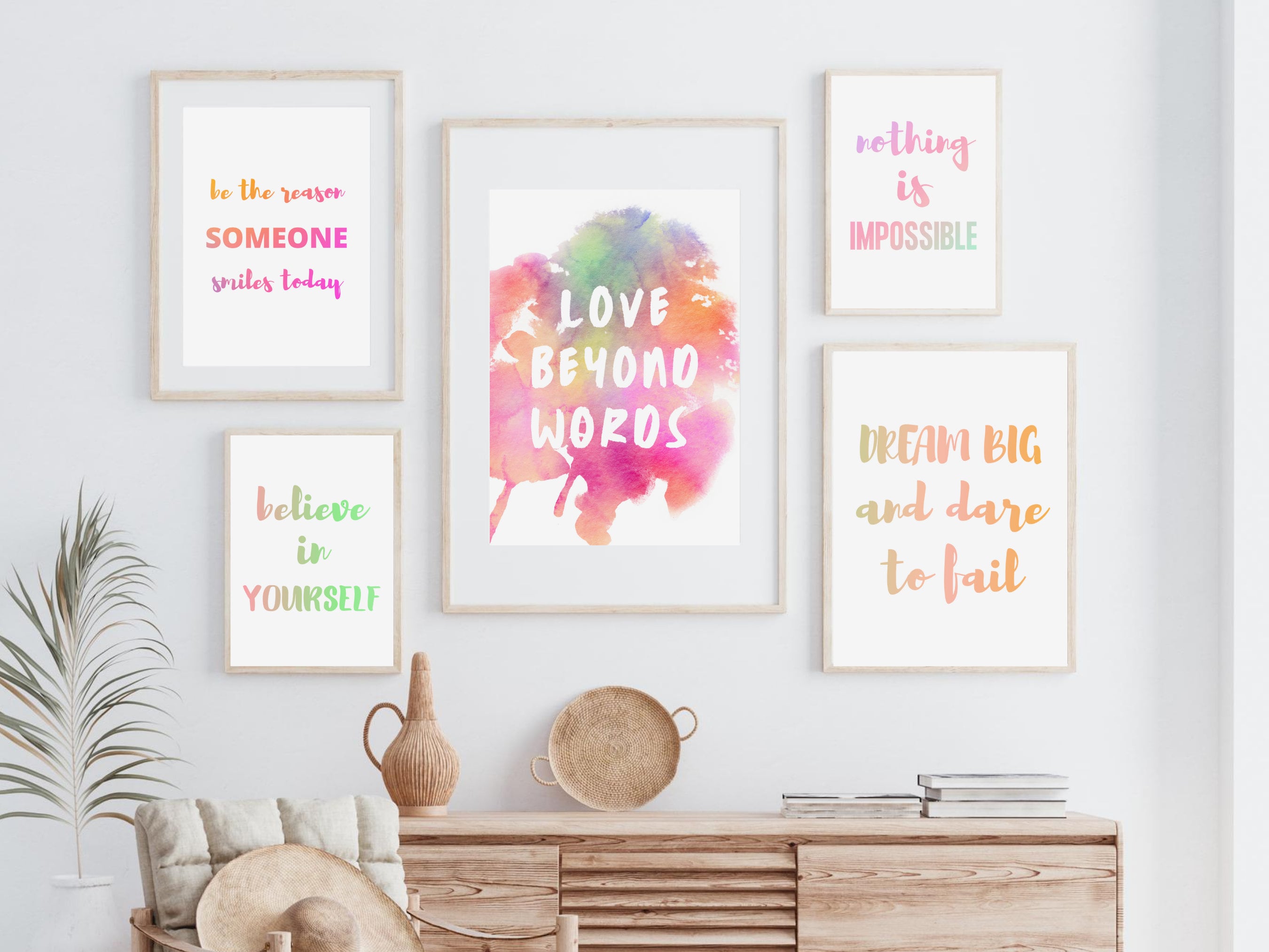 Inspirational Wall Art Set of 30 Watercolor Art Bundle - Etsy