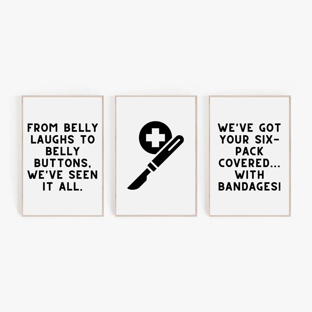 Funny Surgery Office Decor,humorous Surgeon Clinic Prints, Doctor ...