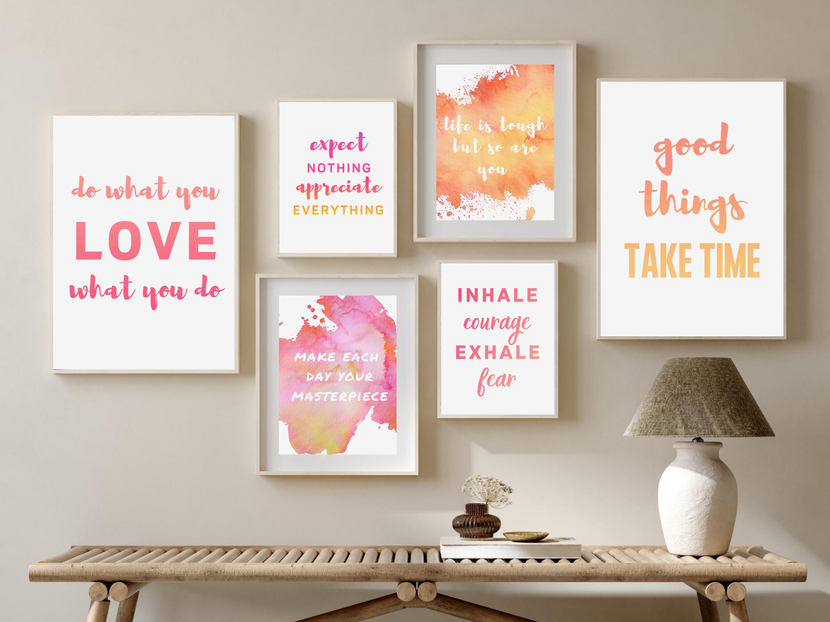 Inspirational Wall Art Set of 30 Watercolor Art Bundle - Etsy