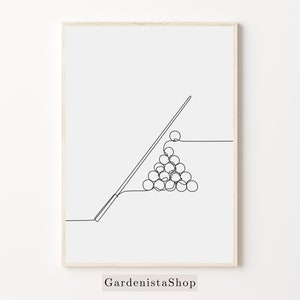 Billiard Wall Art, Printable Pool Poster, Billiard Home Decor, Snooker ...