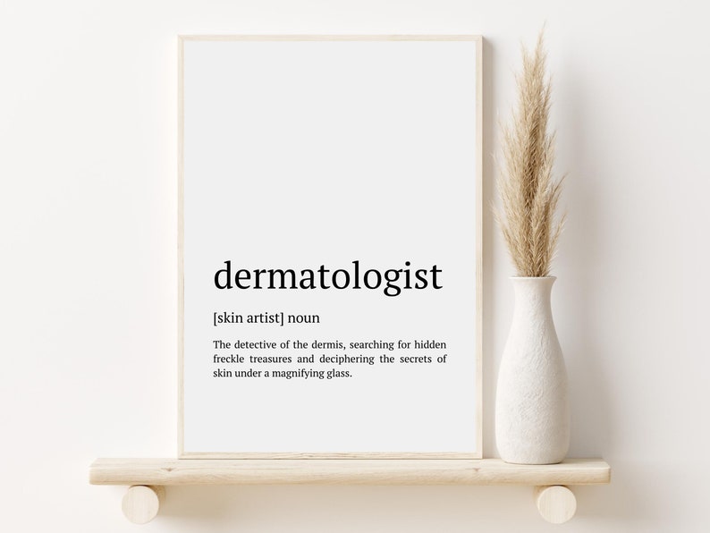 Dermatologist Gift, Dermatologist Definition Wall Print, Funny ...