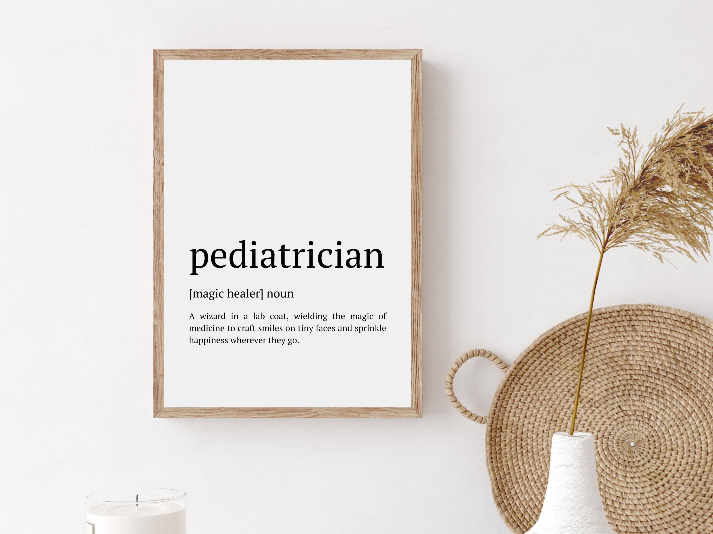 Pediatrician Gift, Pediatrician Definition Wall Print, Funny Pediatrics ...