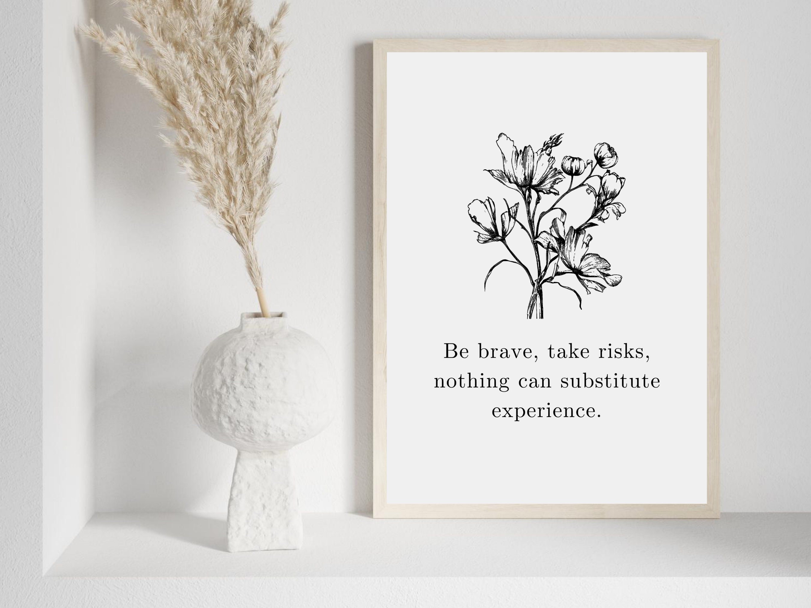 Minimalist Classroom Motivation Quotes Set of 6, Black and White ...