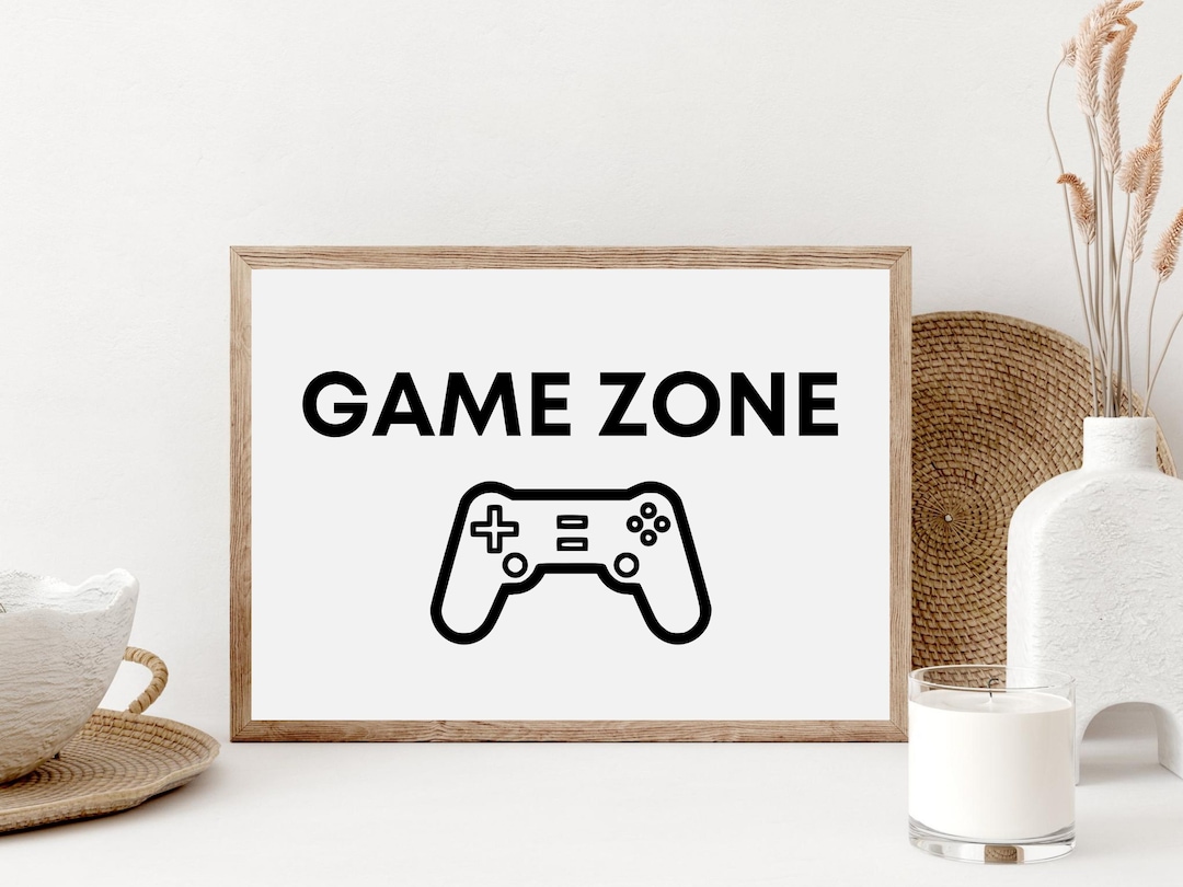 Game Zone Wall Art, Printable Gaming Room Poster, Gamer Room Decoration ...