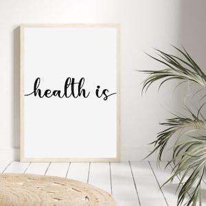 Your Health is A Priority Quote Wall Art, Healthcare Quote Wall Print ...