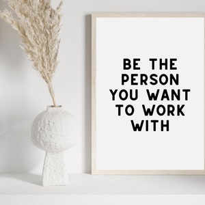 Work Motivational Wall Art, Inspirational Quote, Home Office Poster ...
