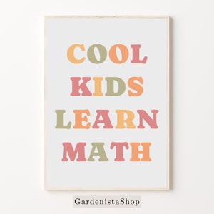 Math Classroom Wall Art, Printable Mathematics Class Poster, School ...