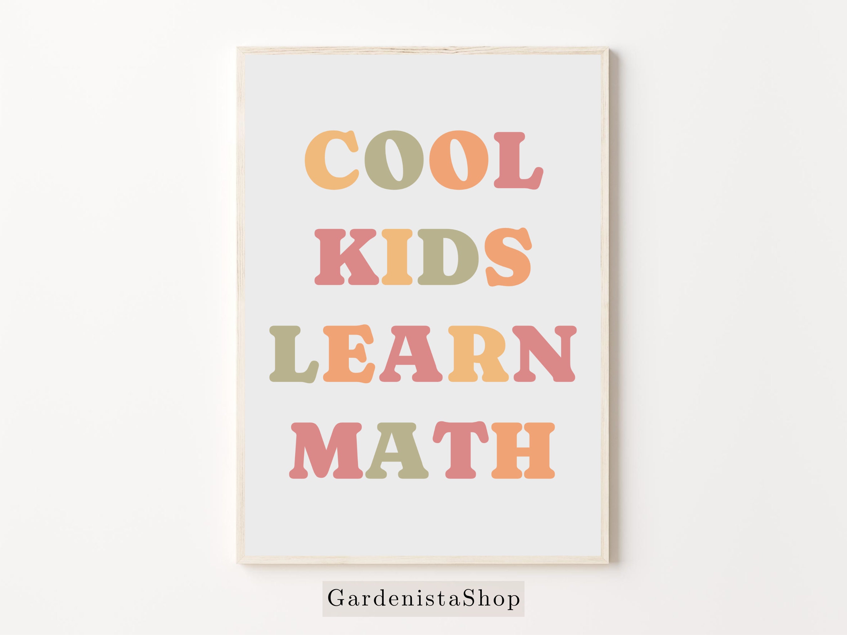 Math Classroom Wall Art Printable Mathematics Class Poster - Etsy