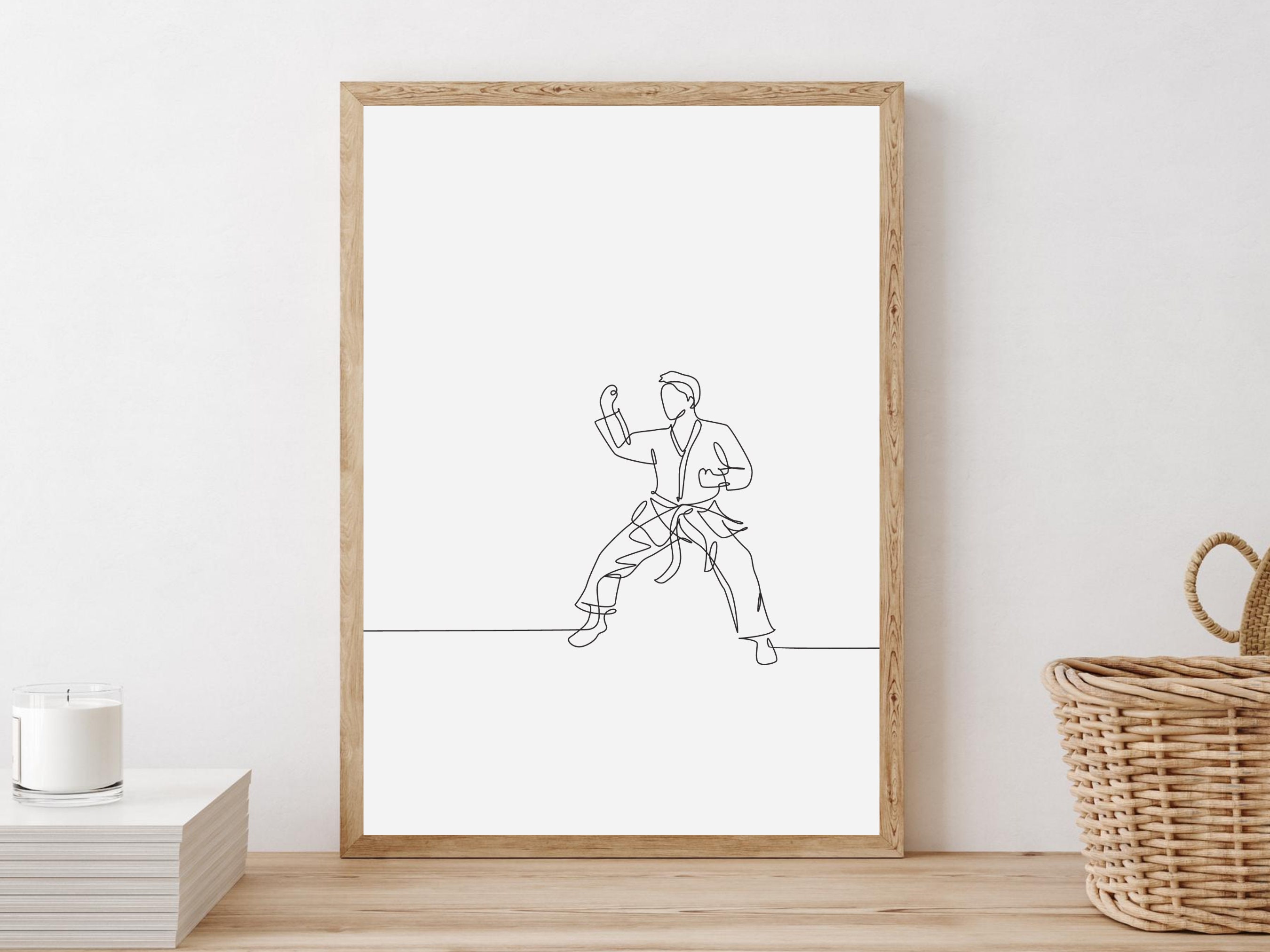 Karate 3 Piece Wall Art, Printable Minimalist Karate Poster, Black and ...