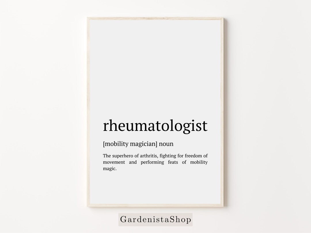 Rheumatologist Definition Print, Funny Office Wall Art (digital ...