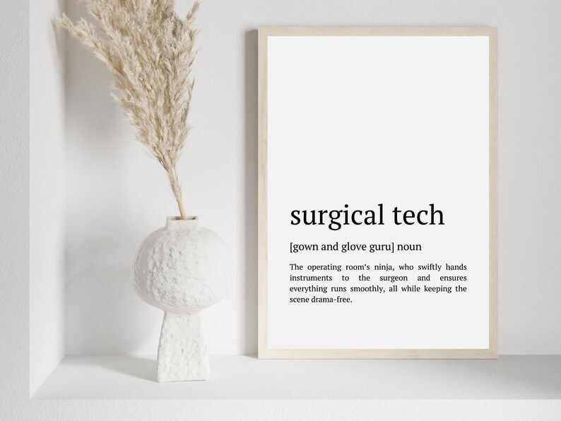 Surgical Tech Definition Print - Etsy