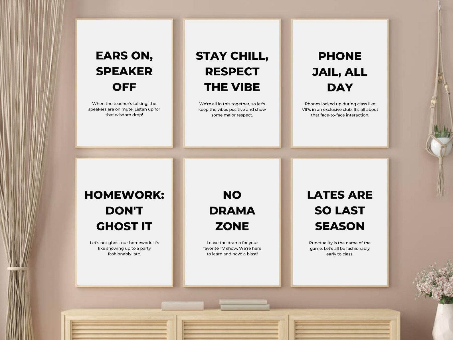 Funny Classroom Rules, Printable Classroom Wall Art, Teacher Gift ...