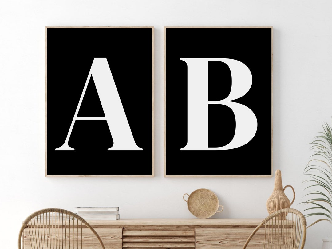 Wall Name Letters, Bedroom Letters Print, Nordic Style Poster, Kids ...
