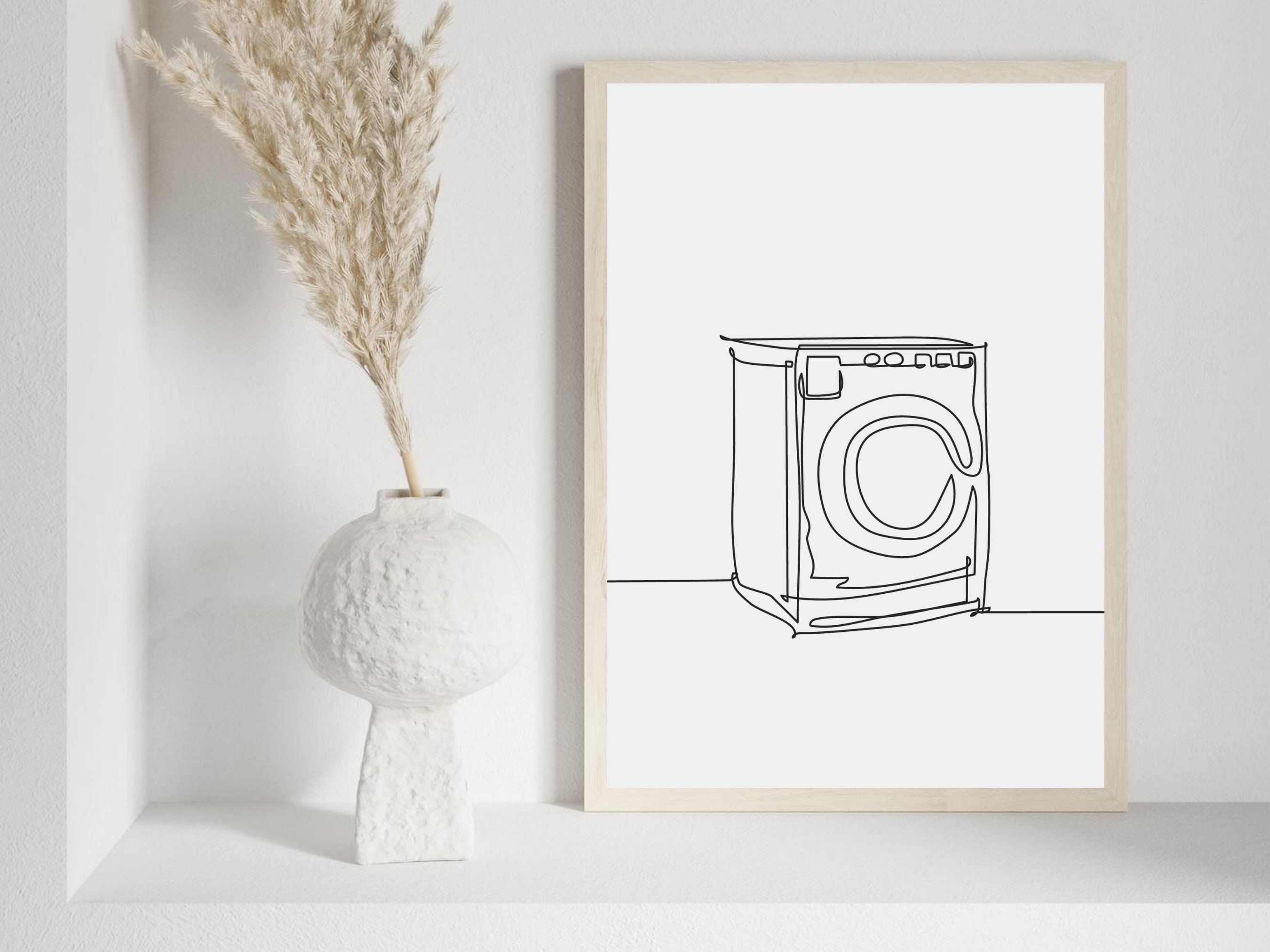 Minimalist Utility Room Print Set, Printable Laundry Room Poster Bundle ...