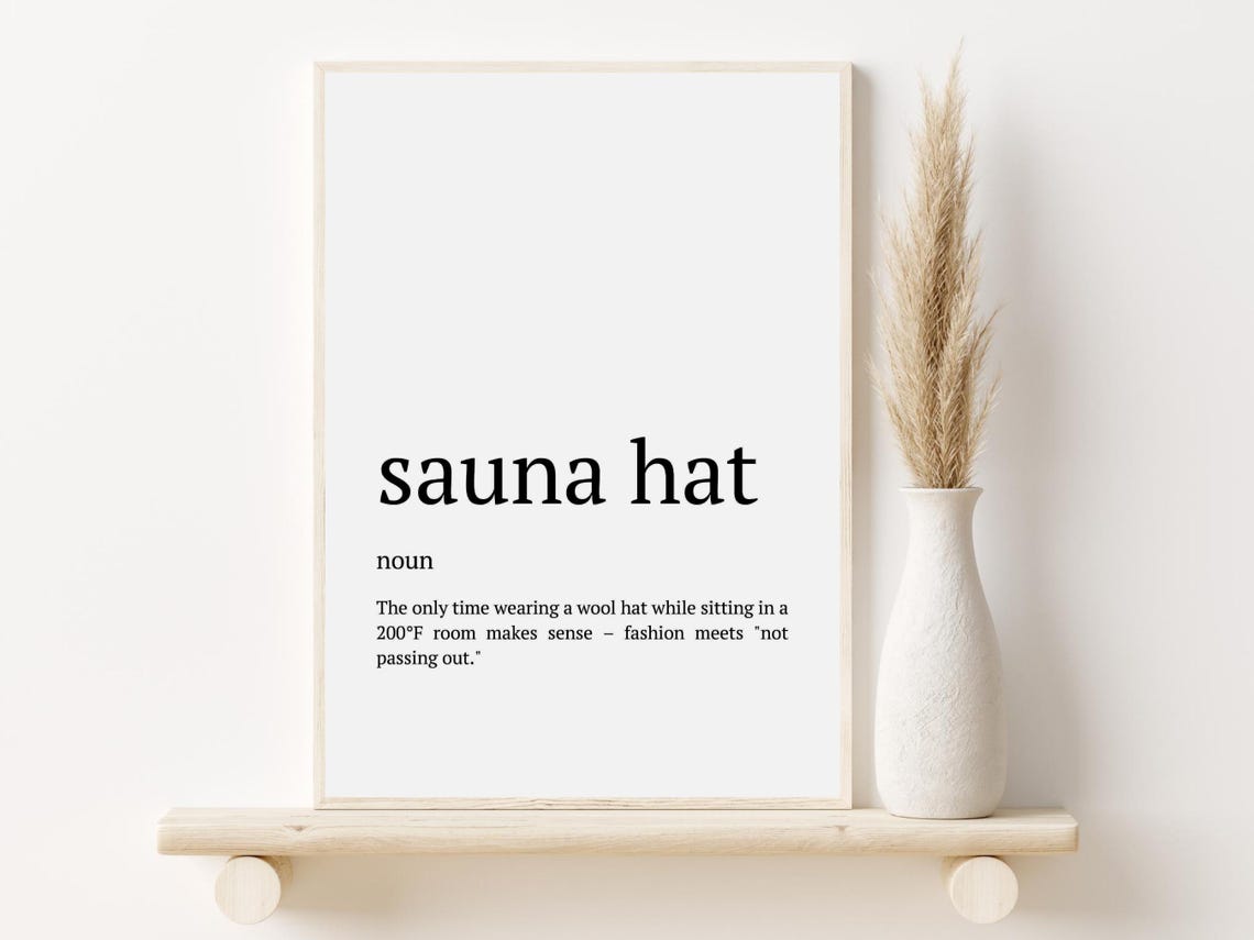 Funny Sauna Definition Art Print Set, Spa Decor (digital Download) - Etsy