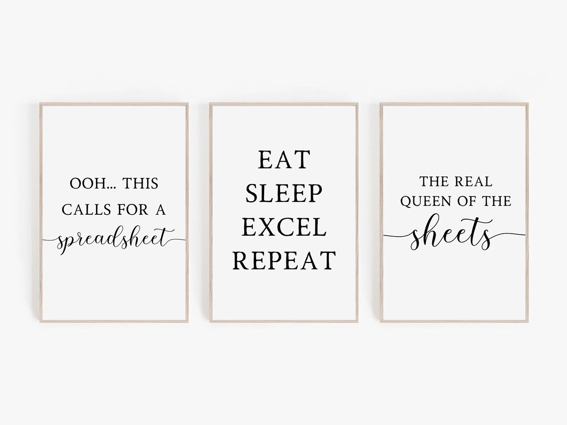 Accountant Office Wall Art Set of 3 Ooh This Calls for A - Etsy