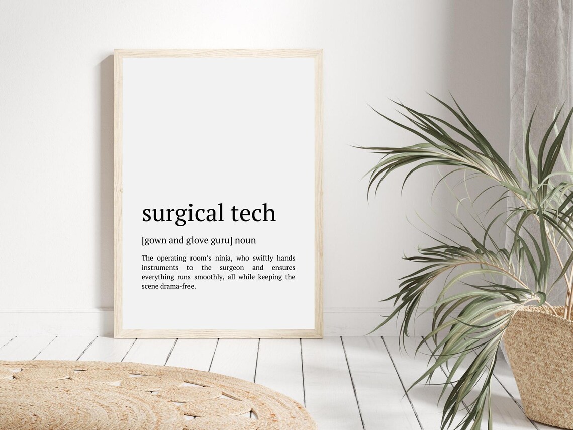 Surgical Tech Definition Print - Etsy