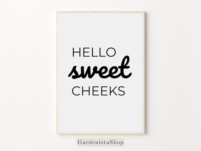 Funny Bathroom Wall Art, Cheeky Toilet Prints, Printable Bathroom Sign ...