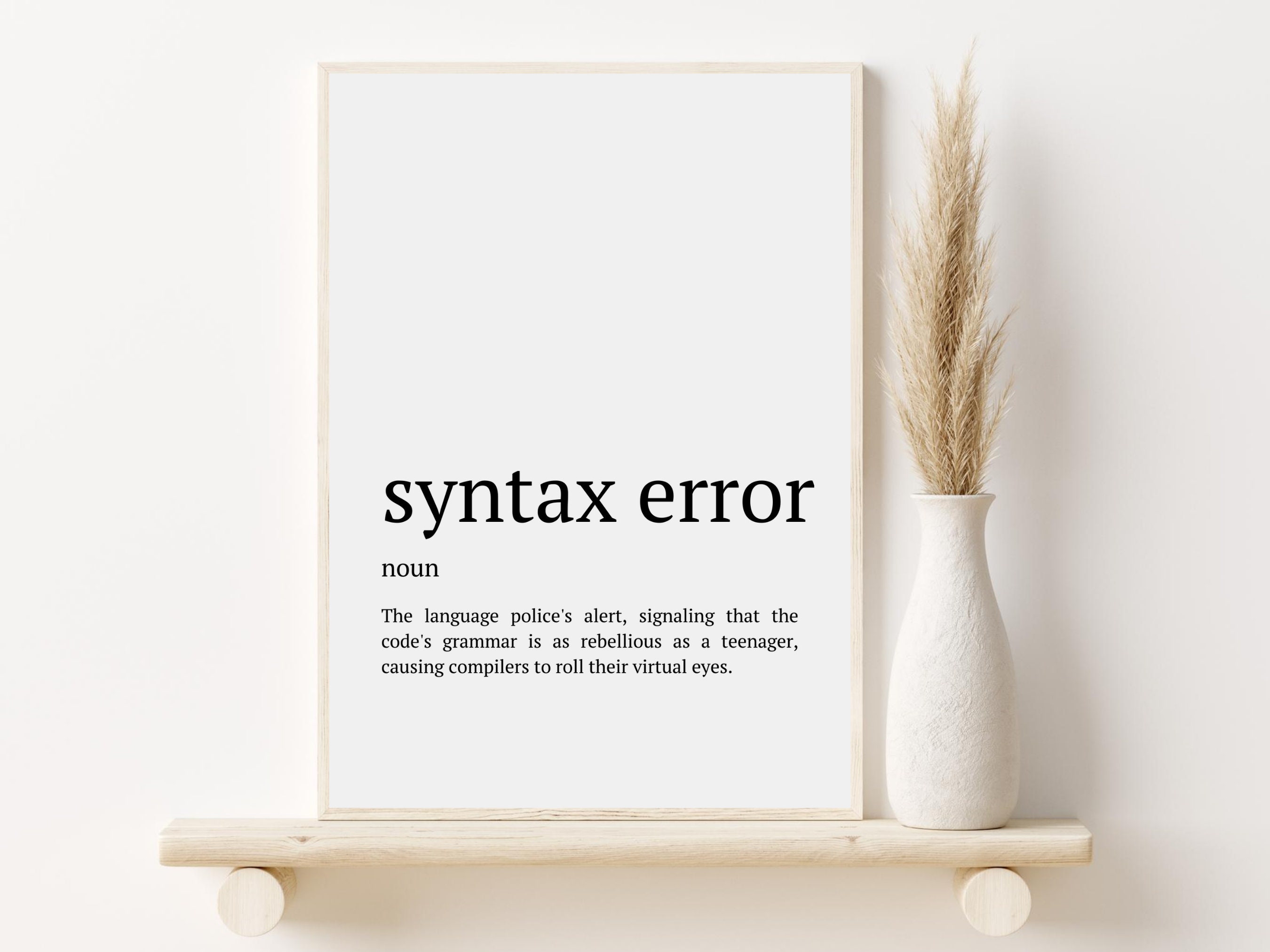 Funny Computer Science Definition Prints, Software Engineer Office Art ...
