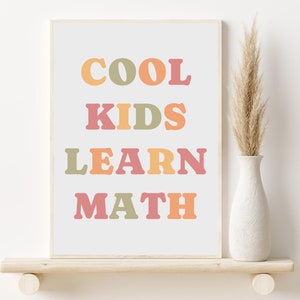 Math Classroom Wall Art, Printable Mathematics Class Poster, School ...