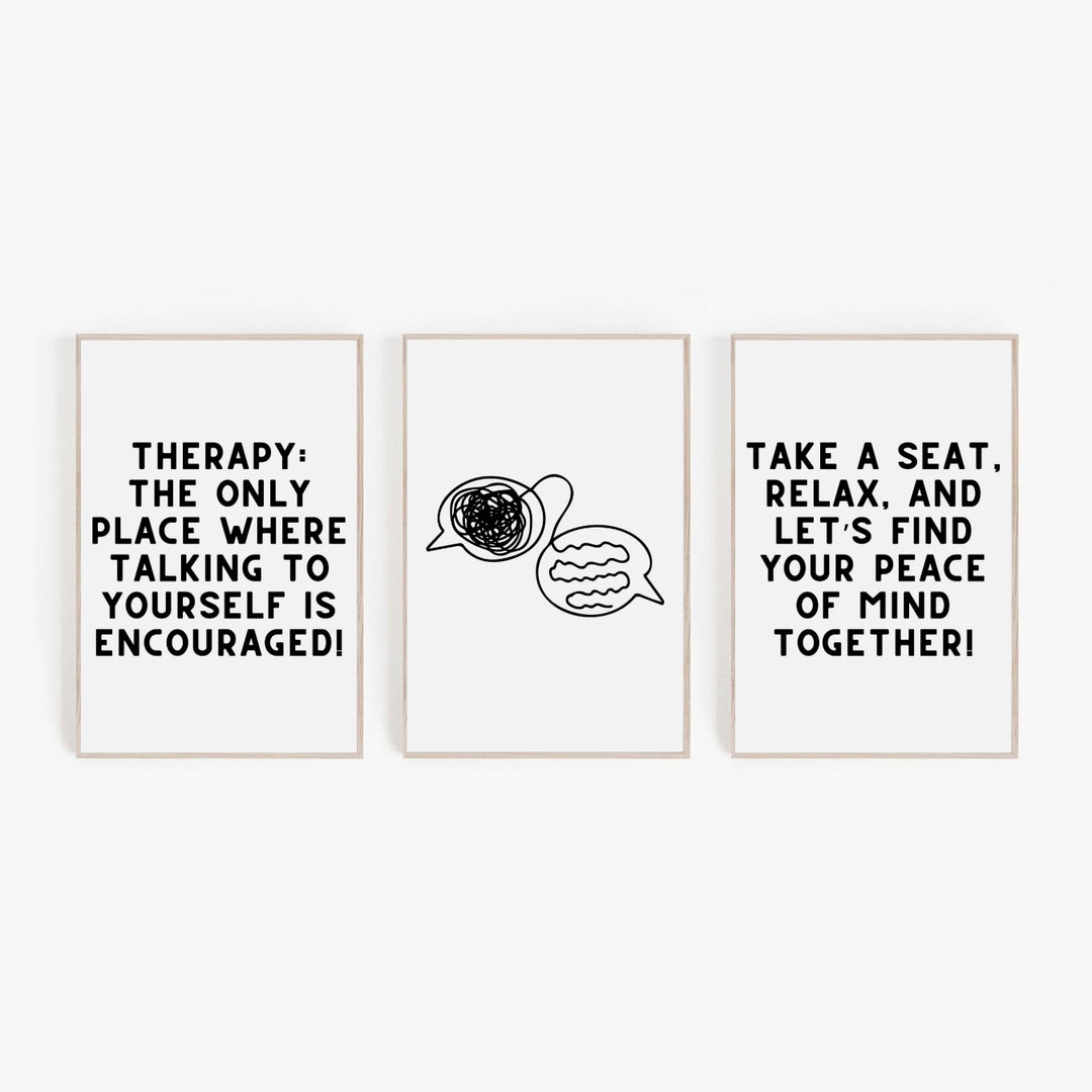 Therapy Office Wall Art, Psychotherapy Clinic Wall Decor, Psychiatry ...