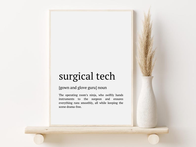 Surgical Tech Definition Print - Etsy