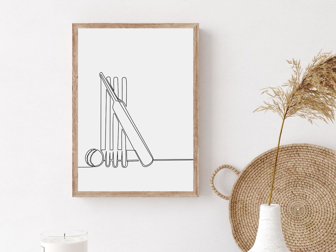 Cricket Poster, Minimalist Cricket Wall Art, Cricket Printable, Cricket ...