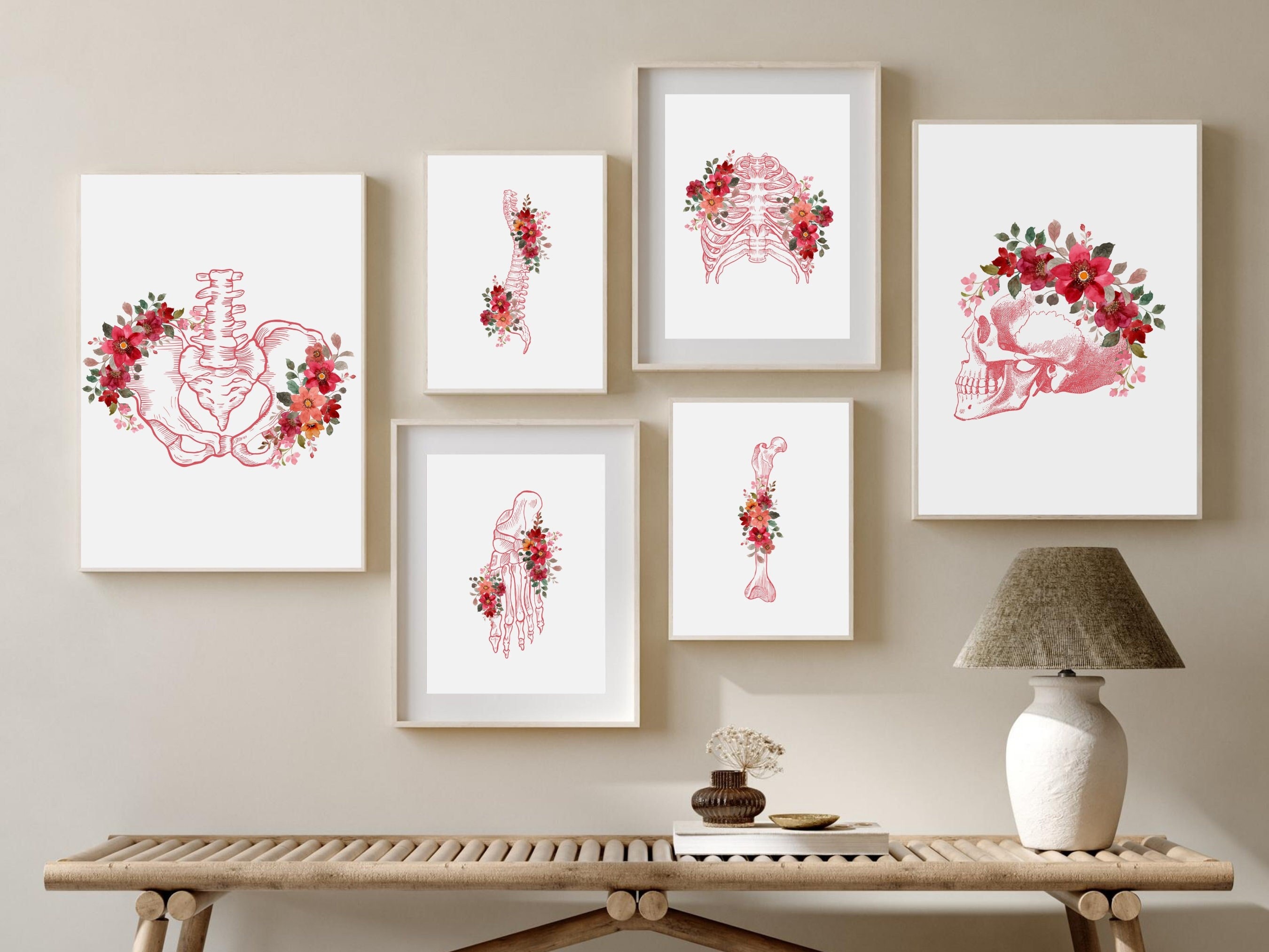 Human Anatomy Wall Art Set of 6, Anatomy Poster Bundle, Medicine ...