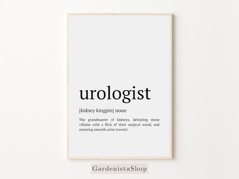 Urologist Gift, Urologist Definition Print, Funny Urology Wall Art ...