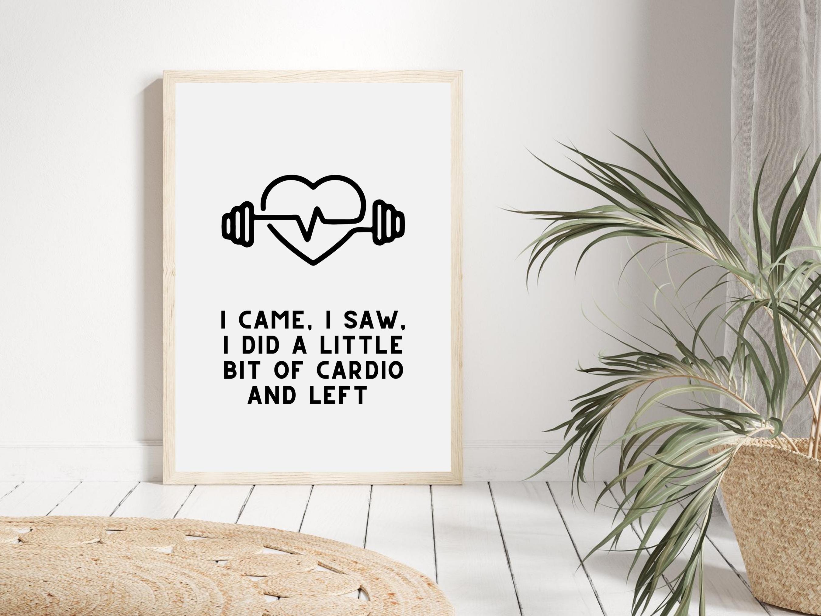 Funny Gym Wall Art Set of Three, Funny Gym Decor, Humorous Home Gym ...