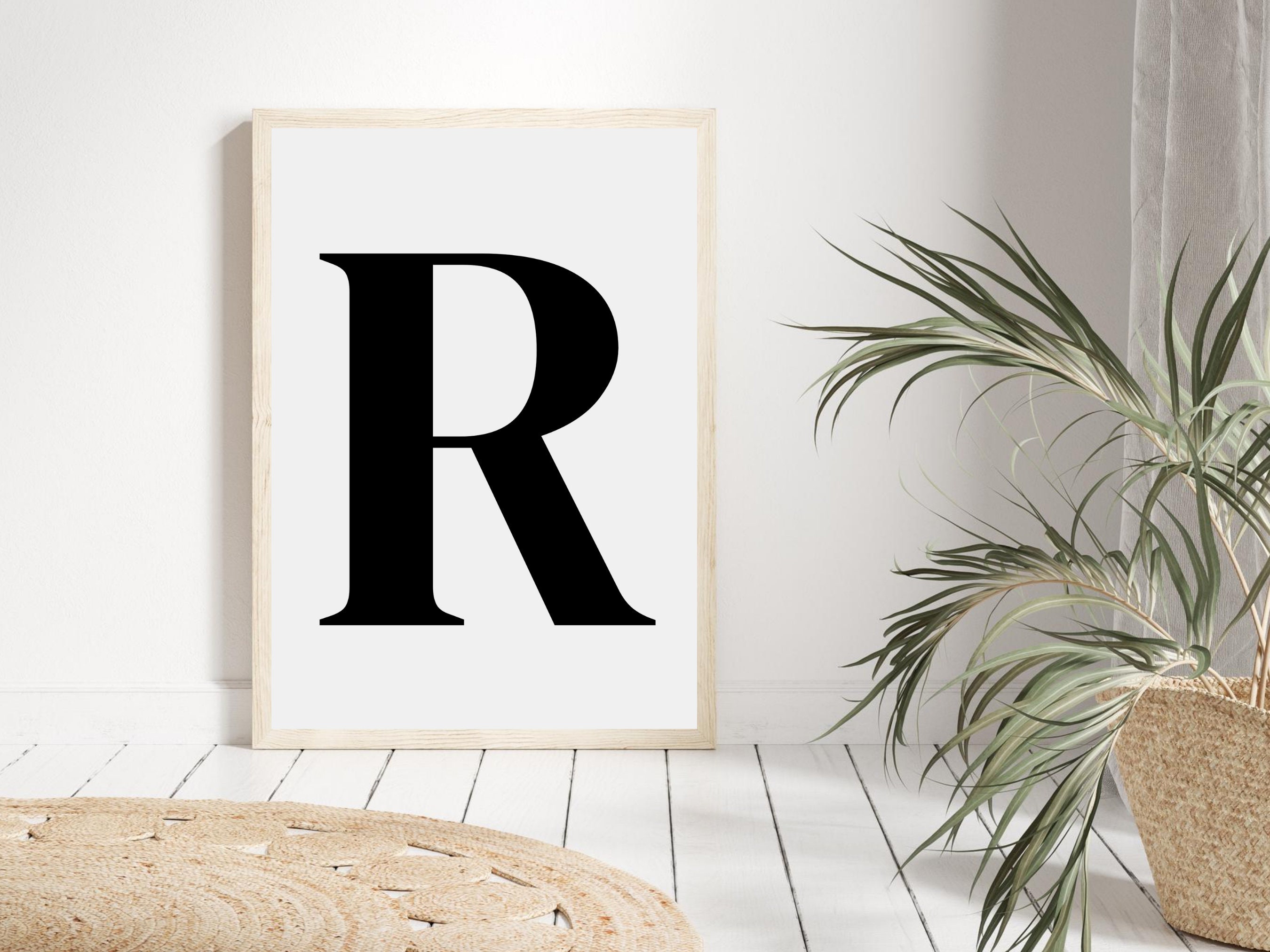 Printable Letter Wall Art Alphabet Poster Name Initial Wall - Etsy