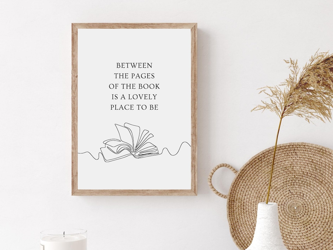 Book Quote Wall Print, Printable Reading Quote Poster, Book Lover ...