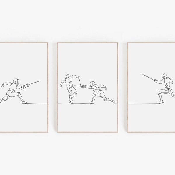 Fencing Print - Etsy