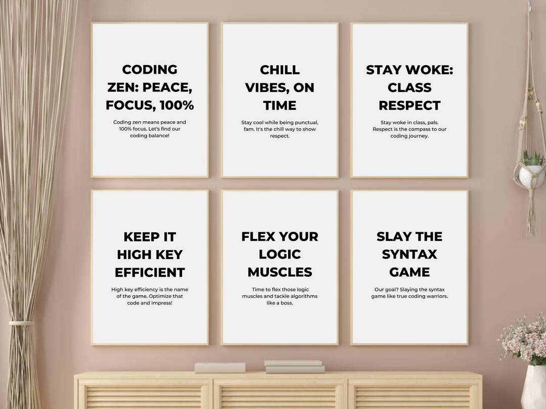 Funny Computer Science Classroom Posters, Tech Teacher Gift (digital ...