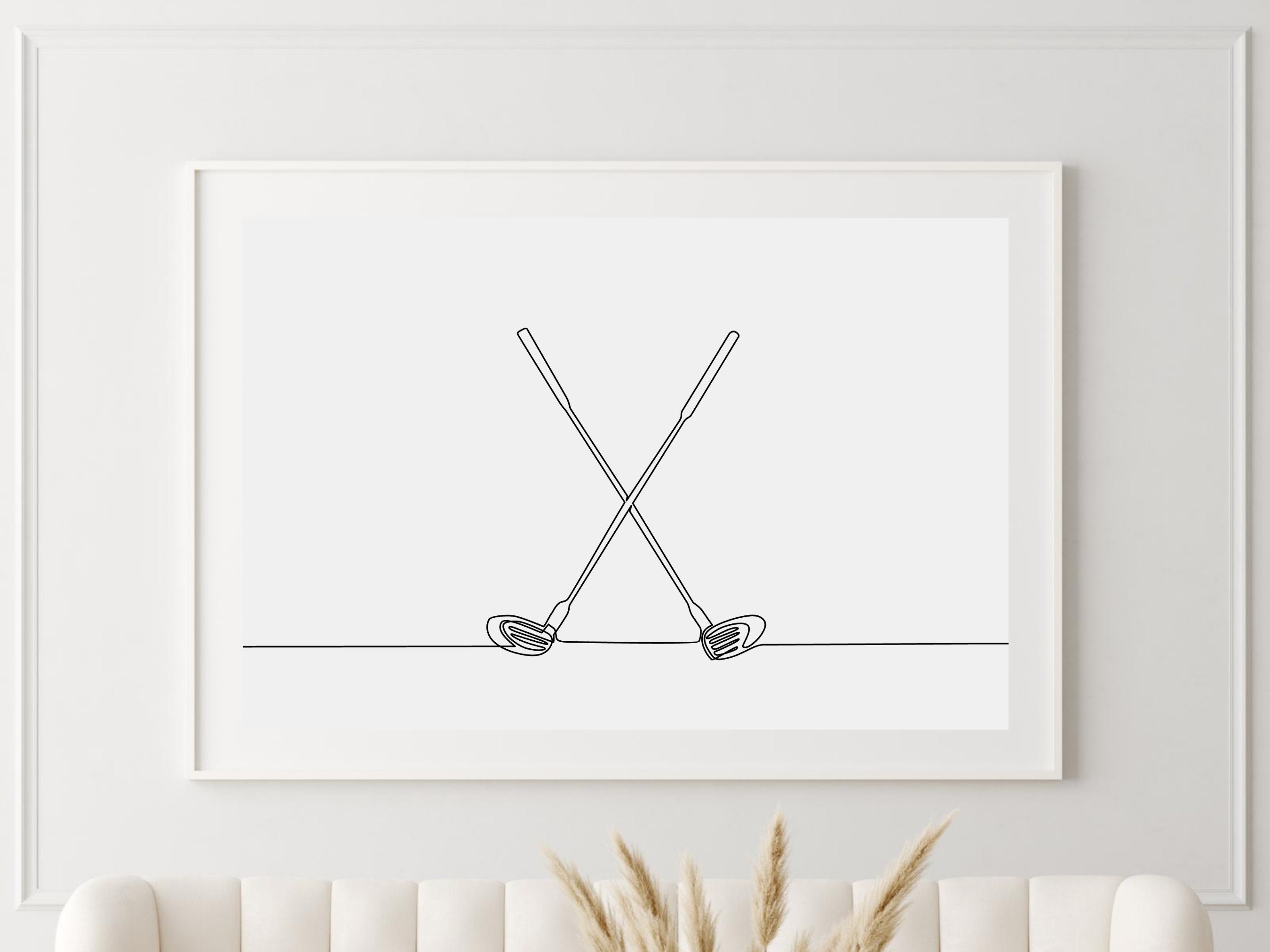 Golf Poster, Minimalist Golfing Line Art, Printable Golf Wall Art, Golf ...