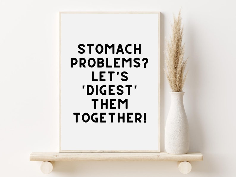 Gastroenterology Clinic Art Prints, Funny Stomach Decor (digital ...