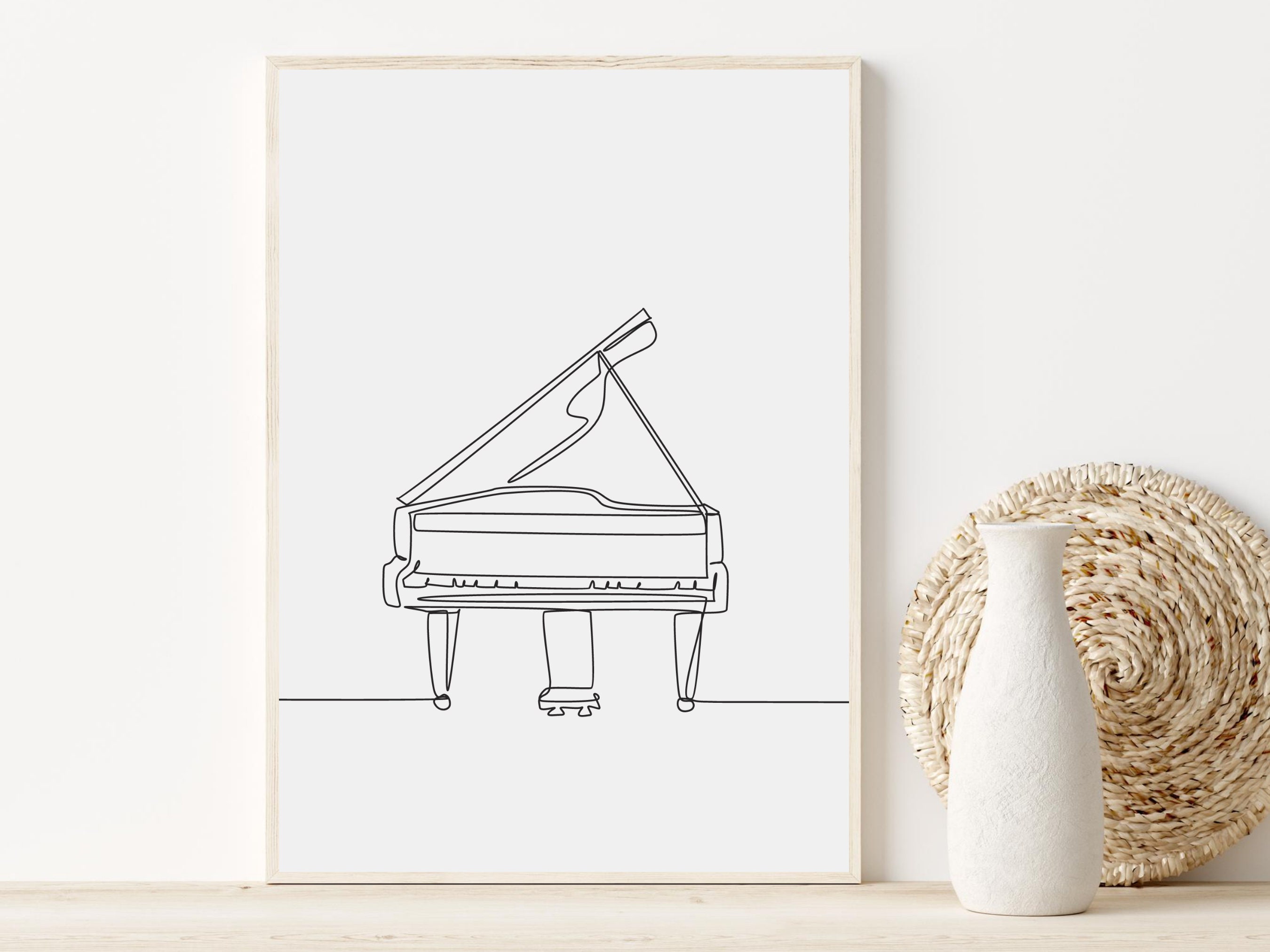 Music Classroom Wall Art, Minimalist Musical Instruments Print Set ...