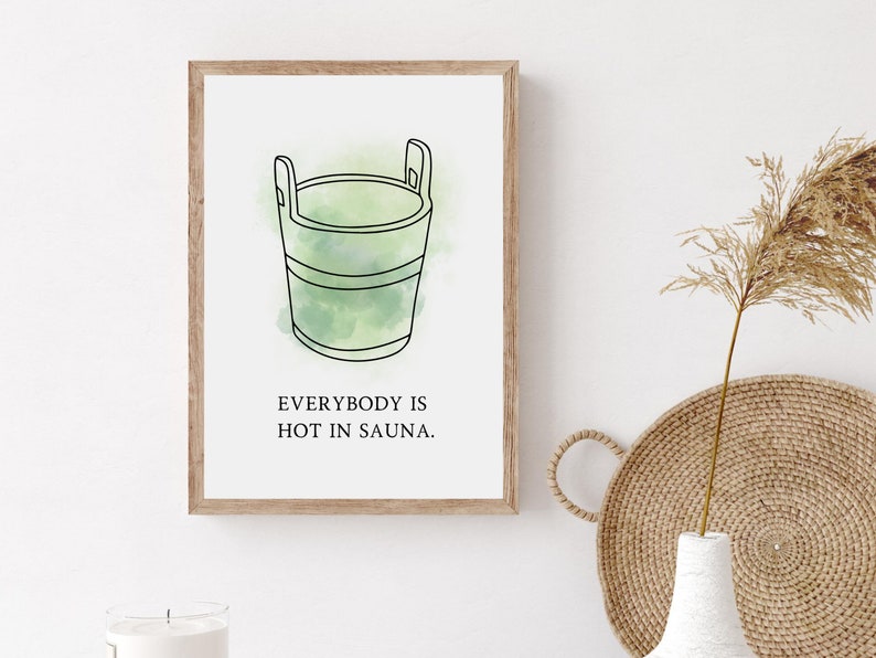 Sauna Quote Wall Art Set of Three, Sauna Accessories, Printable Sauna ...