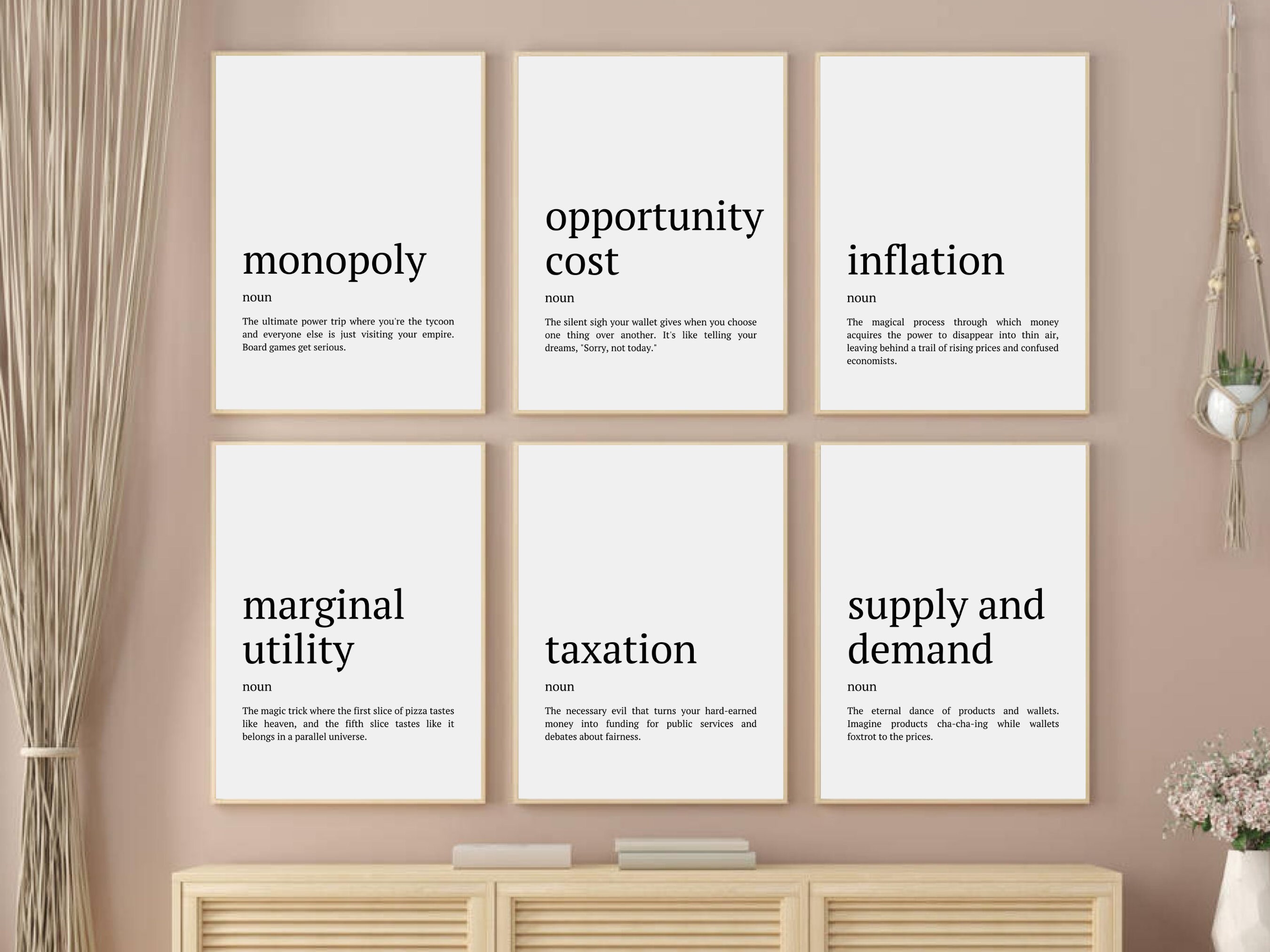 Funny Economist Office Wall Art, Economics Classroom Decor, Economy ...