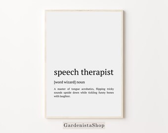 Speech Language Pathology Colorful Wall Art Print - Etsy