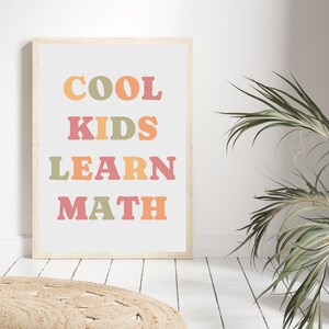 Math Classroom Wall Art, Printable Mathematics Class Poster, School ...