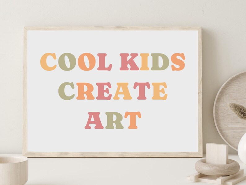 Art Classroom Decor, Printable Art Class Poster, Cool Kids Create Art ...