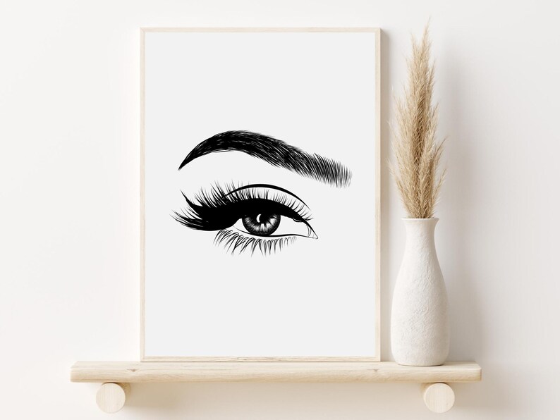 Lash Studio Poster Set, Eyelash Art Prints (digital Download) - Etsy