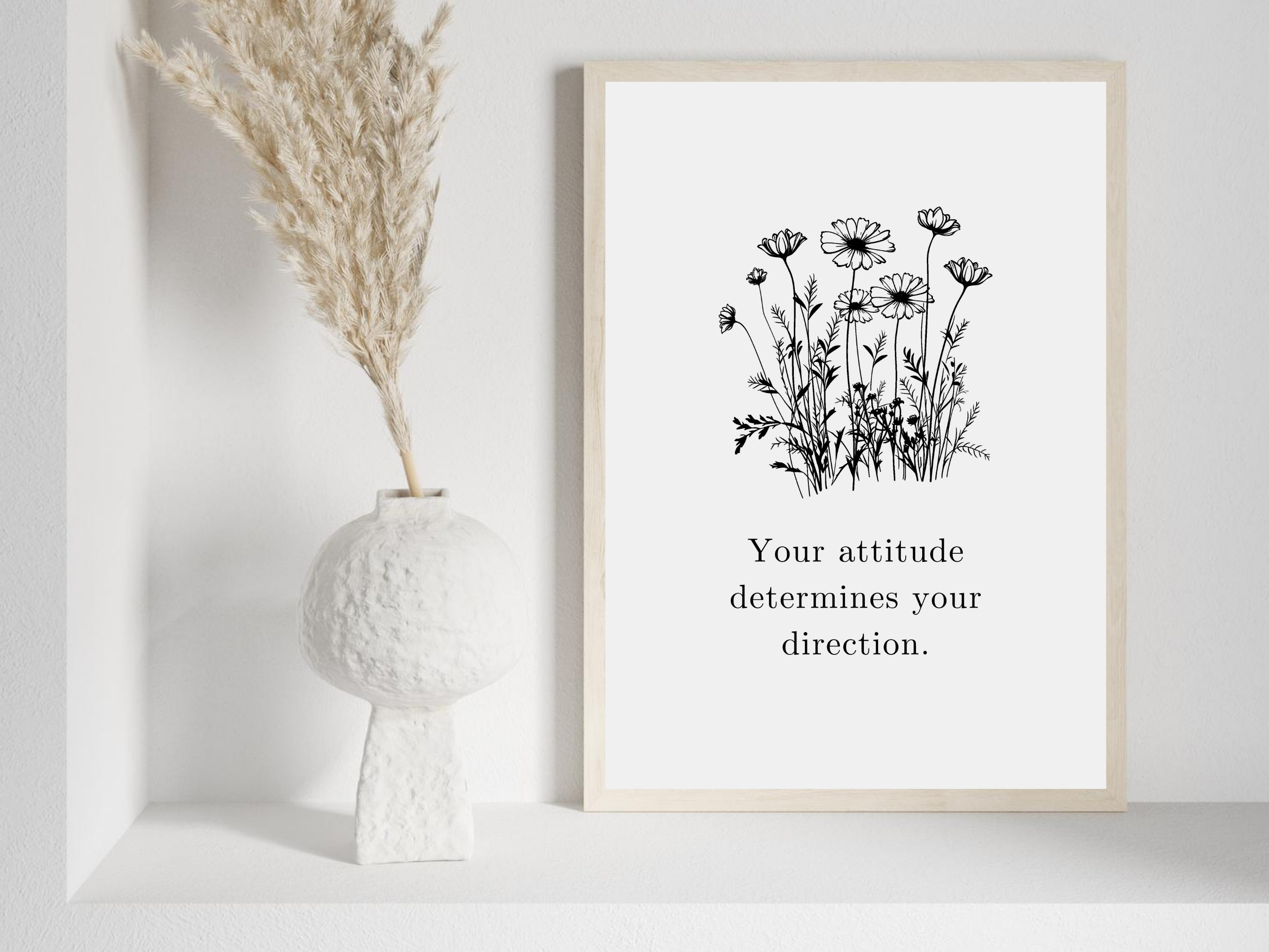 Minimalist Classroom Motivation Quotes Set of 6, Black and White ...