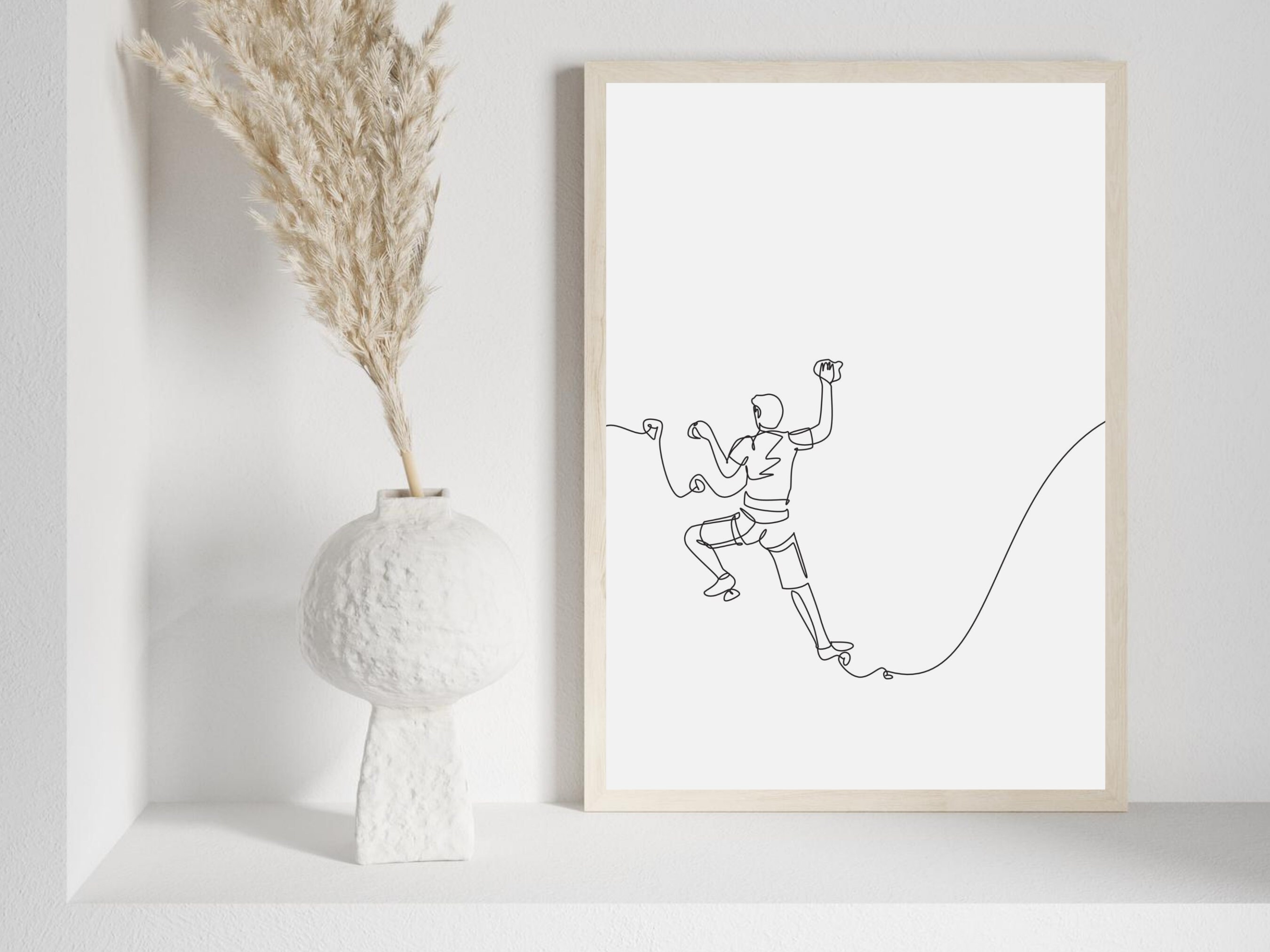 Minimalist Bouldering Line Art Man Boulderer Poster Rock - Etsy