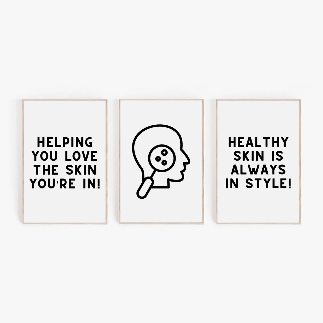 Dermatology Office Poster Set, Fun Skin Clinic Prints (digital Art) - Etsy