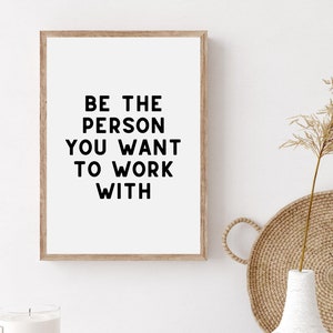 Work Motivational Wall Art, Inspirational Quote, Home Office Poster ...