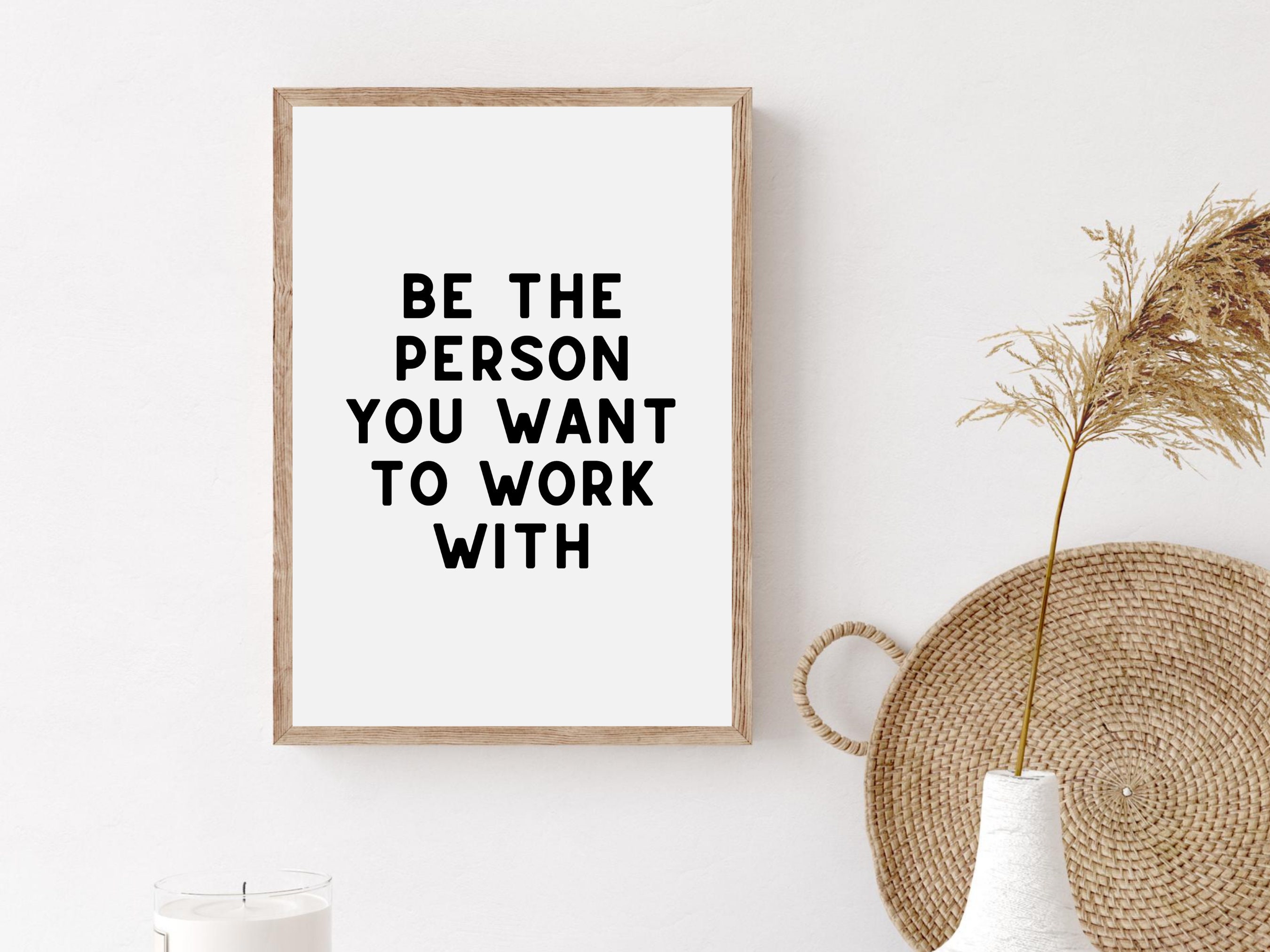 Work Motivational Wall Art, Inspirational Quote, Home Office Poster ...